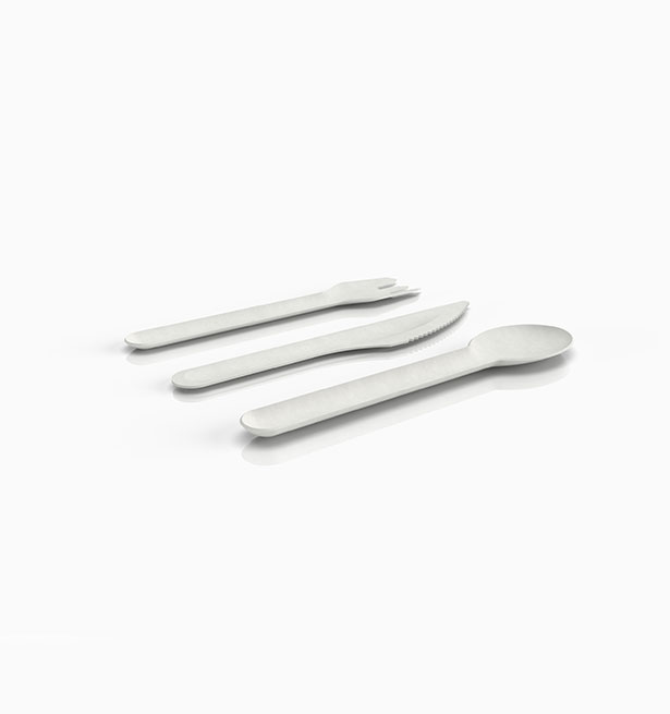 ROUNDED CUTLERY MADE FROM MOLDED PULP - Useo